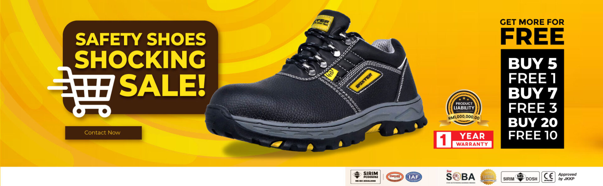 Contact us - Safety Shoes Brand In Malaysia - BOXTER