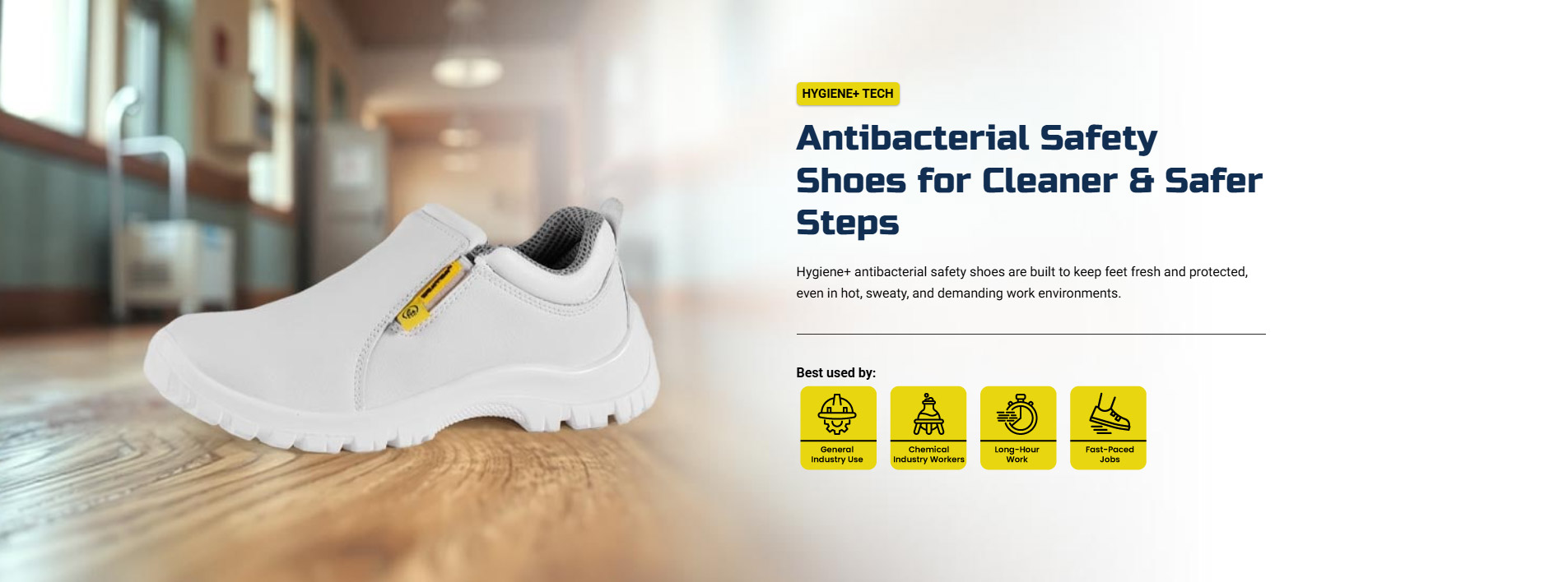 Hygiene+ Antibacterial Safety Shoes Features | BOXTER