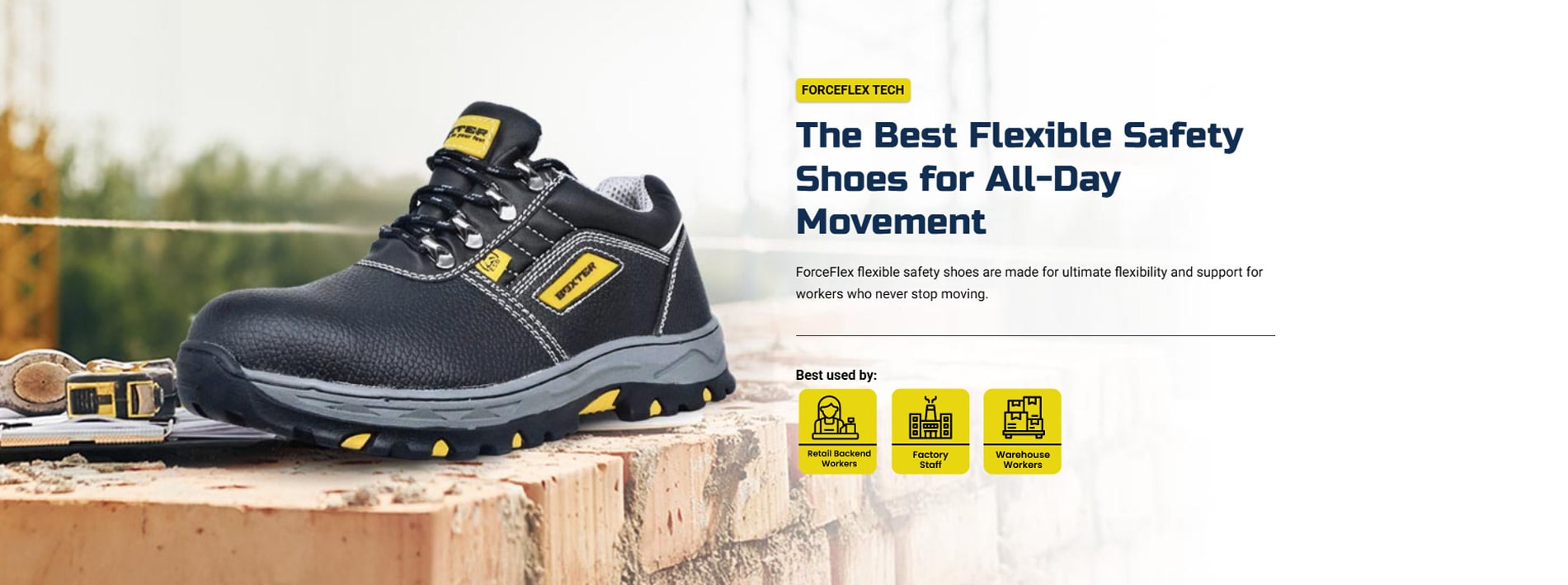 ForceFlex Flexible Safety Shoes Features | BOXTER